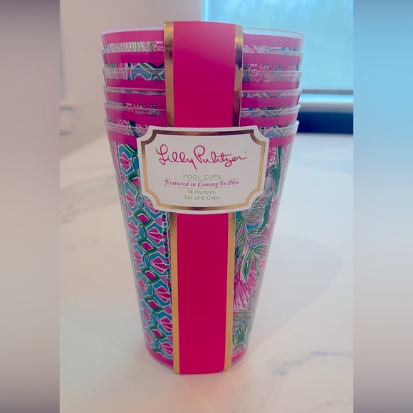 Lilly Pulitzer | Dining | Nwt Lilly Pulitzer Reusable Pool Cups 6 ...